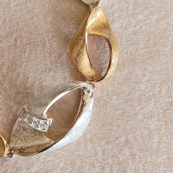 twisted-strip-gold-plate-and-silver-bracelet-w-cz-7-5-inch – Mar Silver ...