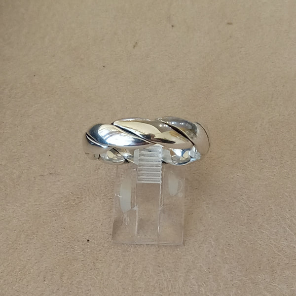 wide twisted silver band – Mar Silver Jewelry