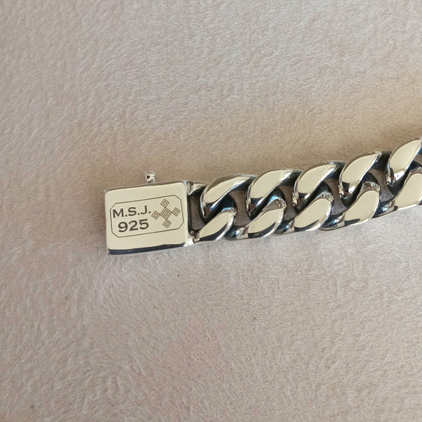 cuban link heavy bracelet – Mar Silver Jewelry